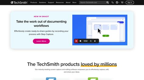Techsmithcomprehensive Suite Of Screen Capture Video Editing And Visual Communication