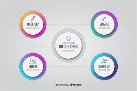 premium vector gradient infographic with connected circles