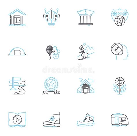 Digital Workforce Linear Icons Set Automation Robotics Virtuality