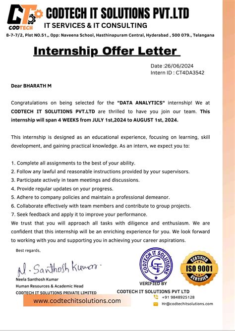 bharath m on linkedin internship dataanalytics careergrowth learning…