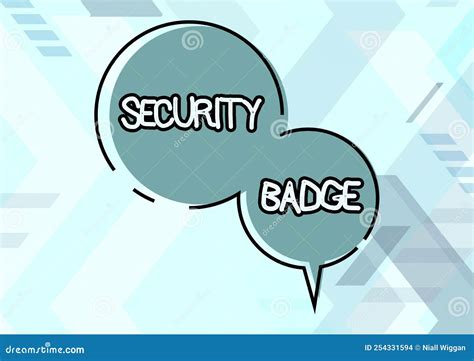 Handwriting Text Security Badgecredential Used To Gain Accessed On The Controlled Area Concept