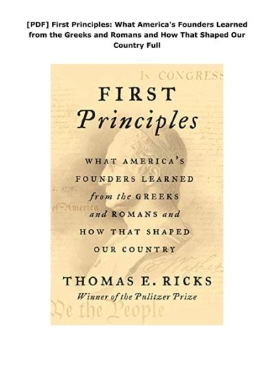 [pdf] first principles what america s founders learned from the greeks