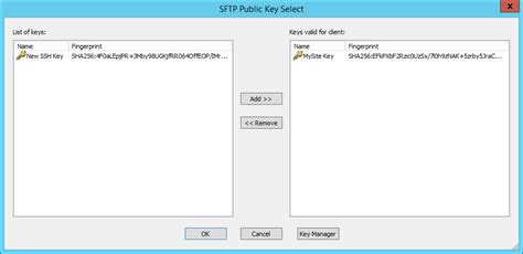 Configuring Sftp Authentication Options For A Settings Template Or User Account