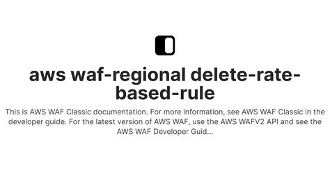 aws waf regional delete rate based rule fig