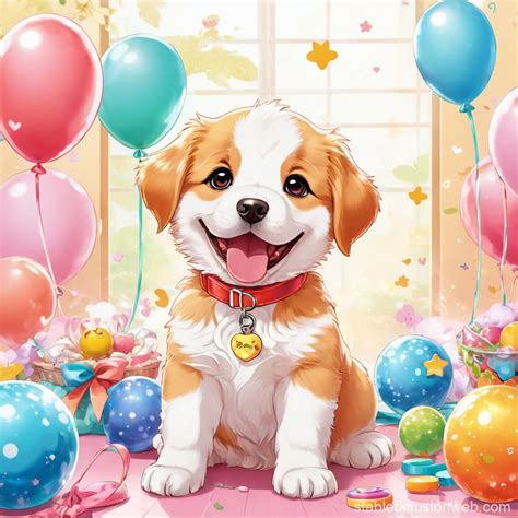 Happy Baby Dog | Stable Diffusion Online