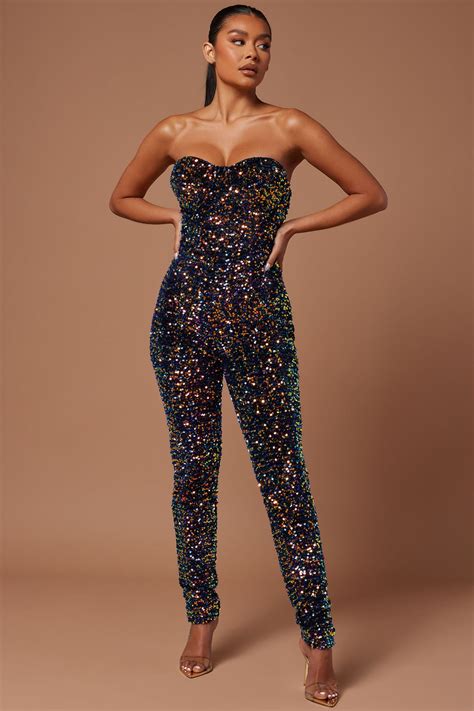 Womens Sequin Jumpsuits Shop Glitter Jumpsuits Fashion Nova