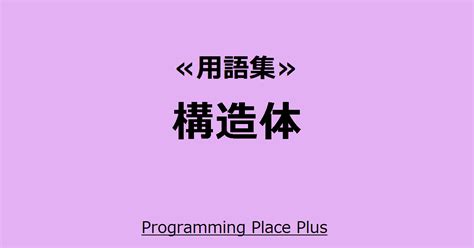 構造体 Programming Place Plus 用語集