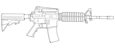 Premium Vector Firearms Line Art Style Shooting Gun Weapon