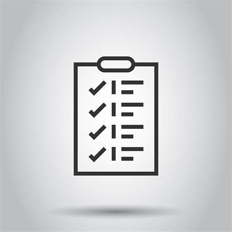 Premium Vector To Do List Icon In Flat Style Document Checklist Vector Illustration On White