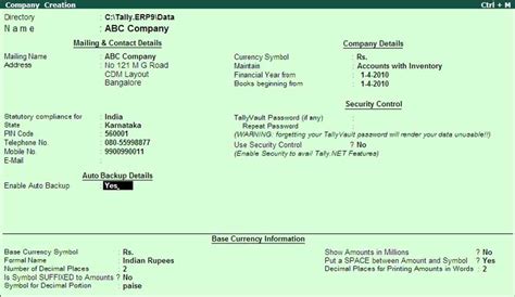 What Is Auto Backup How Do I Enable Auto Backup In Tallyerp 9 Free