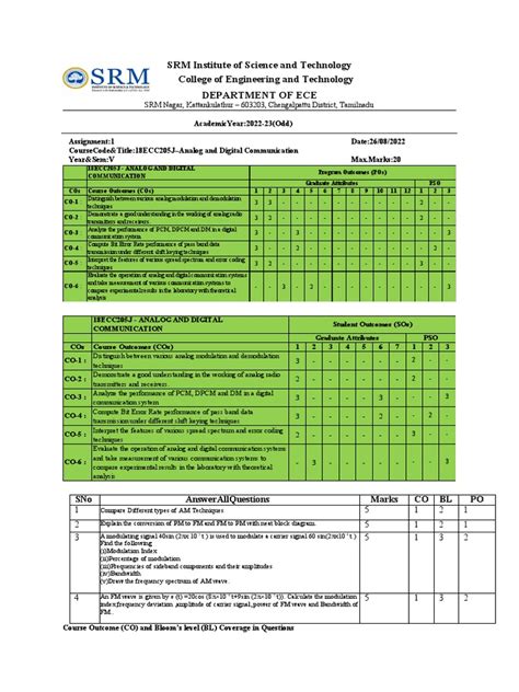 Assign 1 Adc Pdf Frequency Modulation Data Transmission
