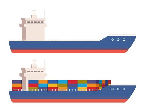Cargo Ship With Containers And Empty Delivery Transportation Shipping Freight Transportation