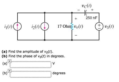 solved calculate v0 t in the circuit shown in the figure
