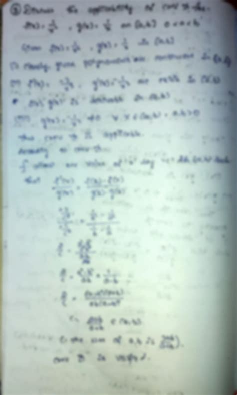 SOLUTION Cauchys Mean Value Theorem Studypool