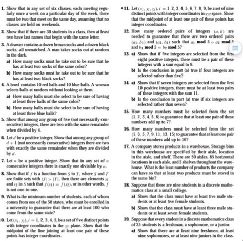 Solved Show That In Any Set Of Six Classes Each Meeting Chegg Com