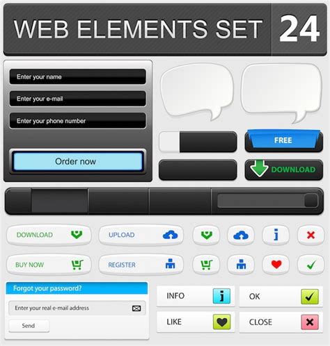 Premium Vector Web Design Elements Set