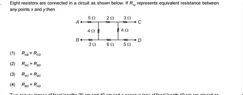 Eight Resistors Are Connected In A Circuit As Shown Below If R { X Y }