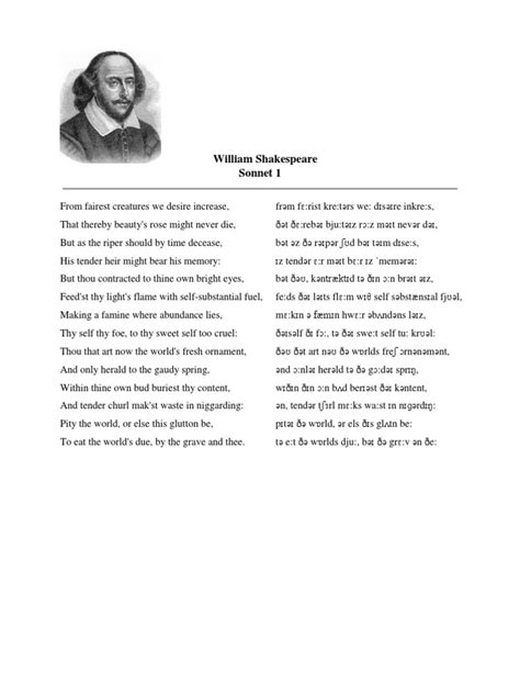 Shakespeare Sonnet 1 Meaning Shakespeare Sonnets List A Complete