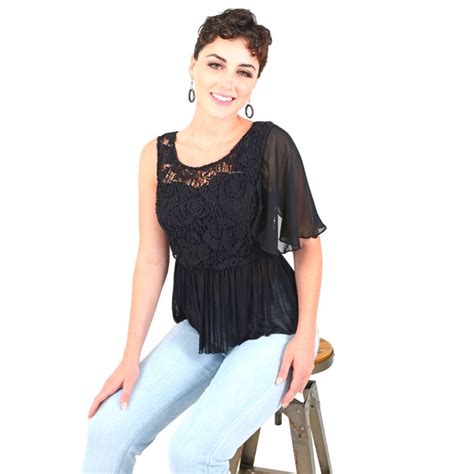 Black Attachable Flutter Sleeve Etsy