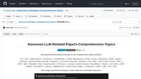 Github Awesome LLM Papers Comprehensive Topics Features Alternatives Toolerific