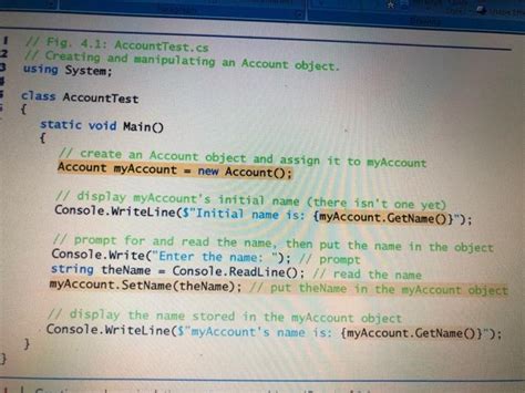 Solved Using Account4 Project From Chapter 4 Examples Of The