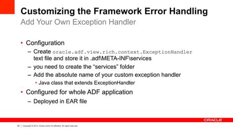 Oracle Adf Architecture Tv Development Error Handling Pdf