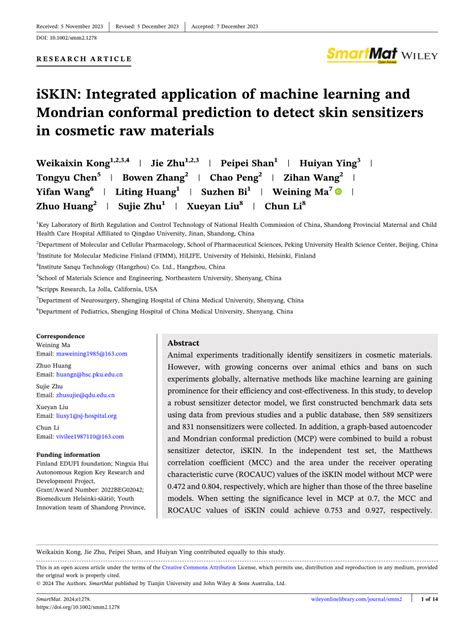 PDF ISKIN Integrated Application Of Machine Learning And Mondrian Conformal Prediction To