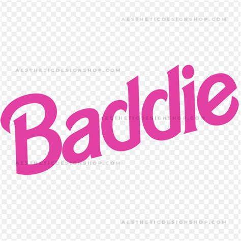 Baddie Logo In Barbie Font ⋆ The Aesthetic Shop