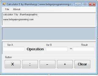 Create Calculator With Visual Studio VB Net Calculator