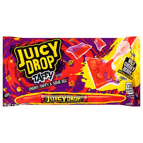 Juicy Drop Taffy And Sour Gel Wild Cherry Berry Oz Gummy Candy