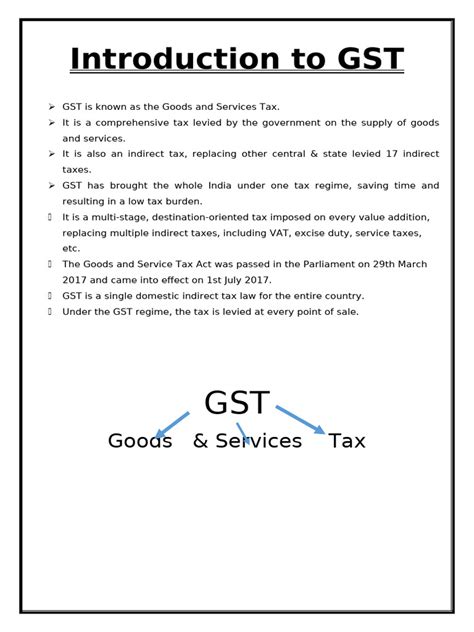 Introduction To Gst Pdf