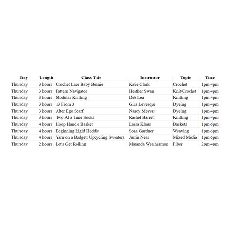 2026 Classes Check Back November 1st Eureka Fiber In The Ozarks