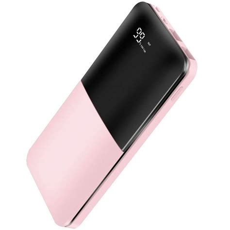 20000mah Power Bank W Digital Display Dual Usb Ports Pink