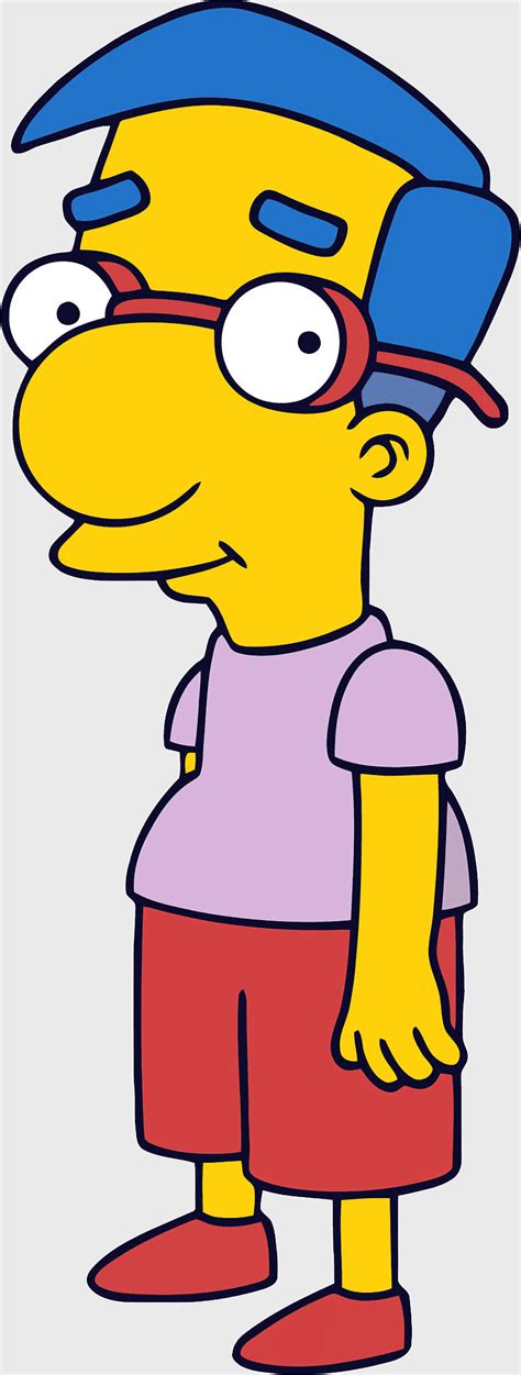 Milhouse Van Houten Simpsons Cartoon Character Yellow Skinned