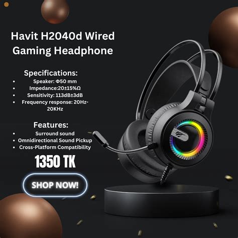 Havit H2040d Wired Gaming Headphones Xoss Bd