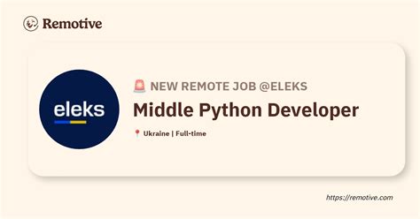 Hiring Middle Python Developer Eleks