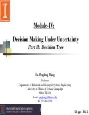 Decision Making Under Uncertainty Understanding Decision Trees Course Hero
