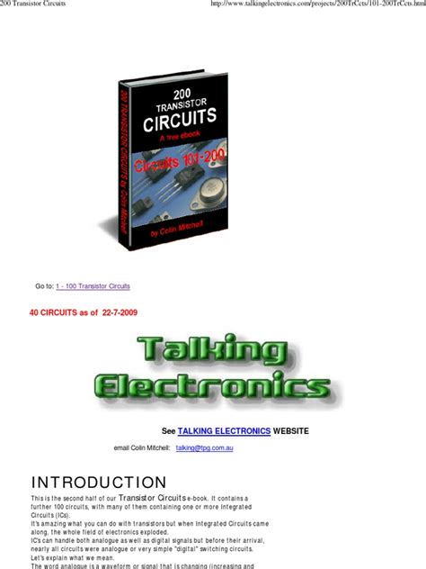 200 Part 2 Transistor Circuits Pdf Relay Electronic Circuits