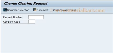 F SAP Tcode Change Clearing Request