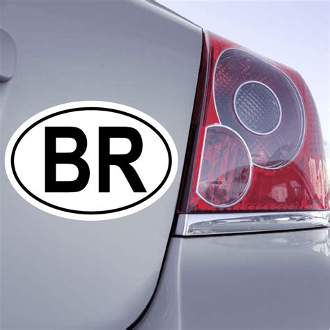 Autocollant Code Pays Br Brésil Zonestickers