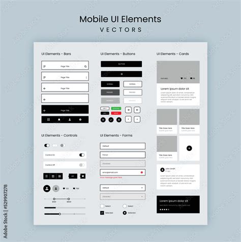 Design Of UI Elements For Mobile Application Form Input Design Elements For Web And Application