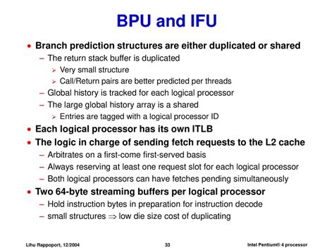 Mamas Computer Architecture Pentium® 4 Processor Based On The