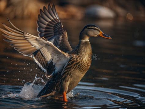 Duck In Natural Movement Stock Illustration Illustration Of White 352051482