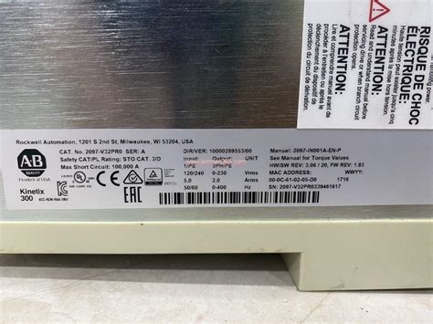 2097 V32pr0 Ac Servo Allen Bradley Kinetix 350 Single Axis Ethernet Ip Trung Tâm Phân Phối