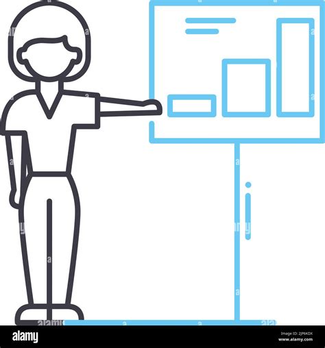 Financial Forecasting Line Icon Outline Symbol Vector Illustration Concept Sign Stock Vector