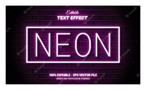 Premium Vector Neon Light Text Effect Editable Retro And Glowing