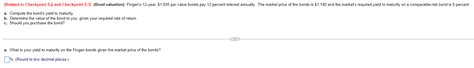 Solved A Compute The Bonds Yield To Maturity B Determine