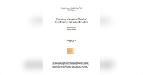 Estimating A Structural Model Of Herd Behavior In Financial Markets Free Summary By Marco