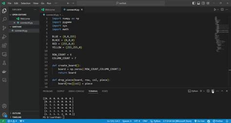 Riwk Das On Linkedin Connect 4 Game Using Python Internpe