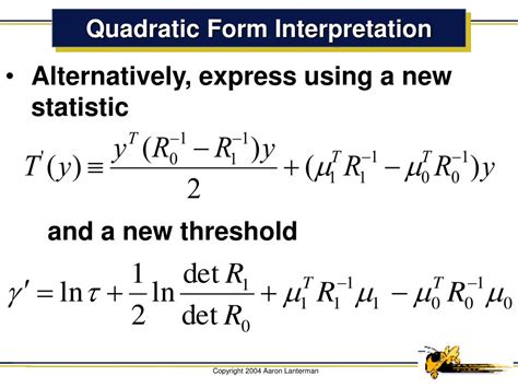Ppt General Multivariate Gaussian Detection Problems Powerpoint Presentation Id 3500014